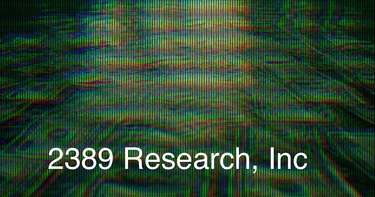 2389 Research, Inc. · 2389 Research, Inc